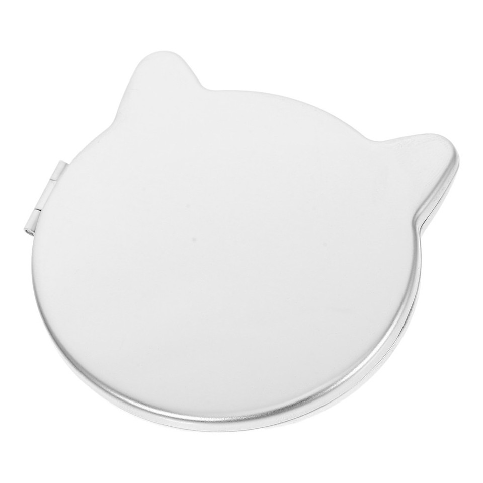 Stainless Steel Cat Makeup Mirrors Travel Pocket Mirrors Handheld ...