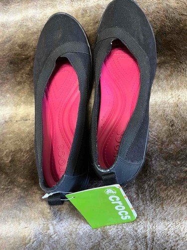 Womens BLK Shoes CROCS Size W9 Fast Ship | eBay