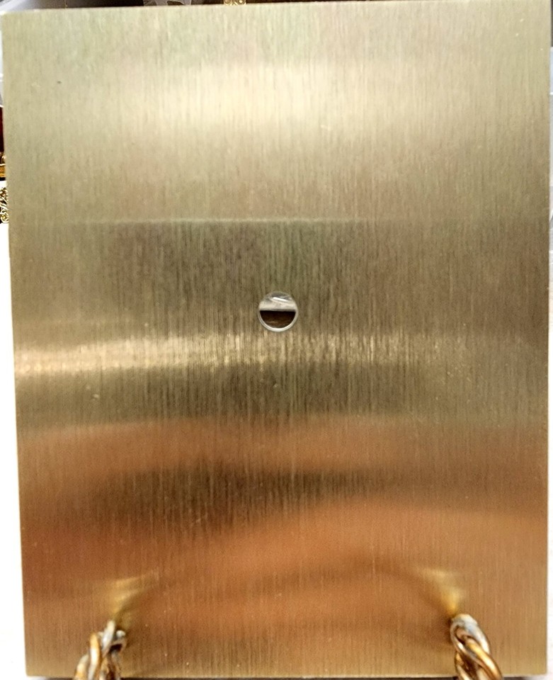 Small Bulova Brass Quartz Clock Face Dial Brass 3.74" x 4.71" West ...