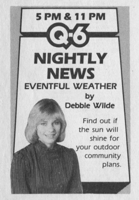 1983 KHQ SPOKANE TV NEWS AD ~ DEBBIE WILDE FEMALE WEATHER REPORTER | eBay