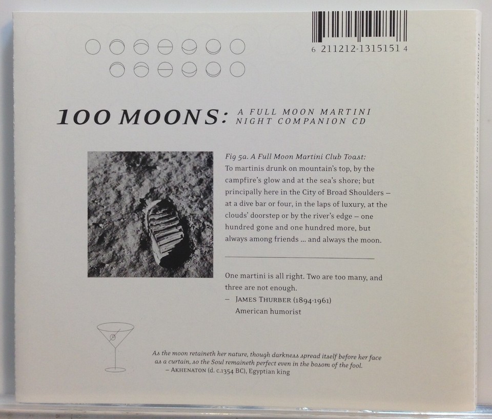 100 Moons : A Full Moon Martini Night Companion CD *Rare * OOP * Very ...