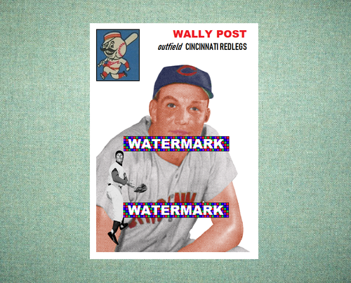 Wally Post Cincinnati Redlegs 1954 Style Custom Baseball Art Card | eBay