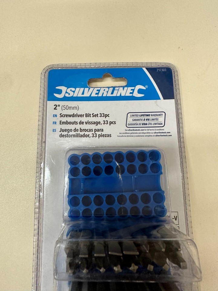 Silverline Security Magnetic Carbide Blue Screwdriver Bit Set 33 Pieces 50mm | eBay