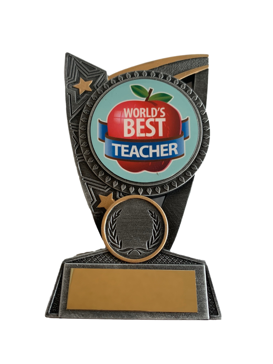 Best Teacher Trophy Personalised World's Best Teacher Trophy Greeting
