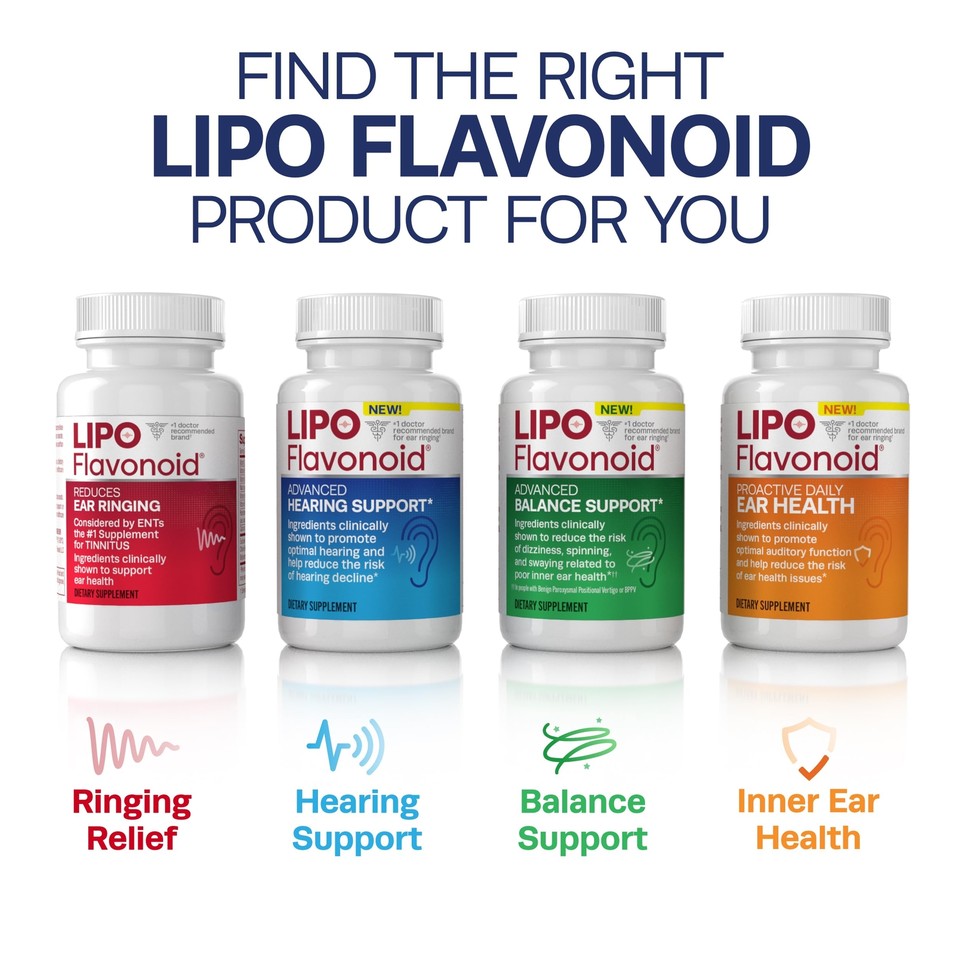 Lipo-Flavonoid Plus Tinnitus Relief for Ringing Ears OTC Flavonoid Ear ...