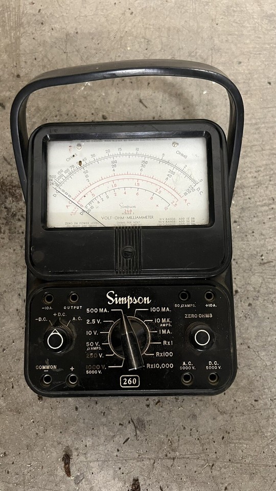 Simpson 260 Series 3 Analog VOM Volt-Ohm-Milliammeter UNTESTED ...