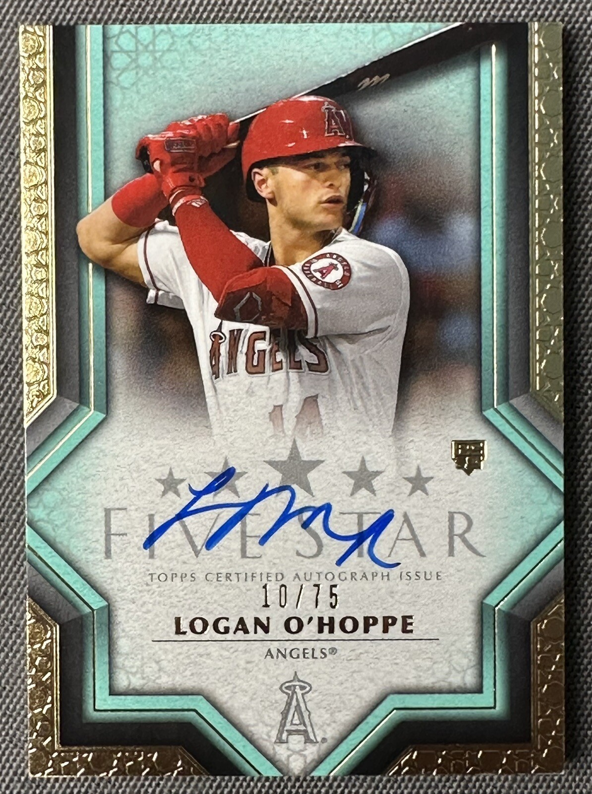 2023 Topps Five Star - Autographs Aqua #FSA-LOH Logan O'Hoppe /75 (AU ...