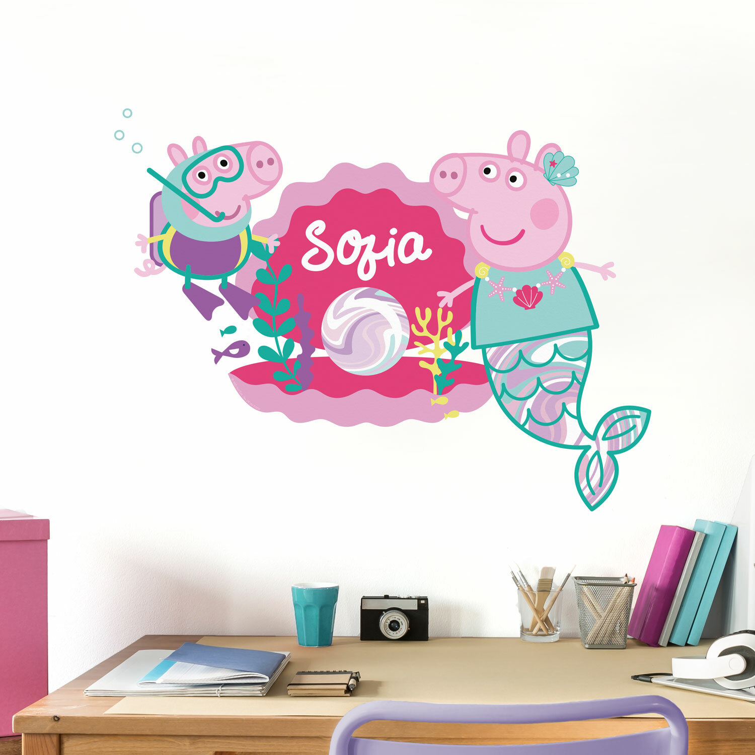 Personalised Peppa Pig pearl wall sticker | Official Peppa Pig range | eBay