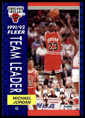 1991-92 Fleer - Team Leaders #375 Michael Jordan Chicago Bulls | eBay