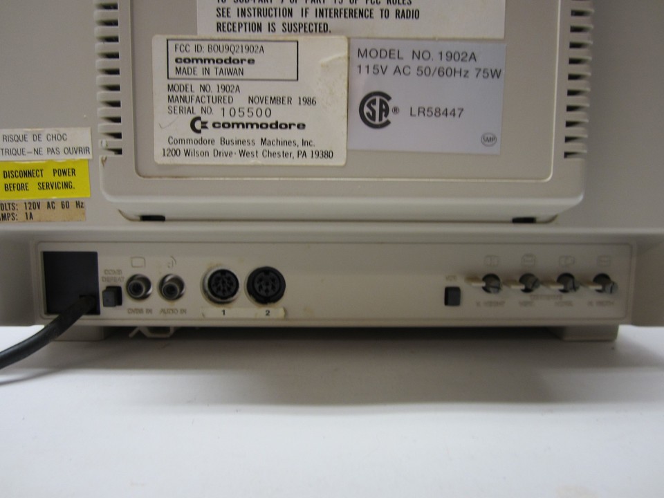 Commodore 1902A CRT Monitor, One owner from new, Read Listing | eBay