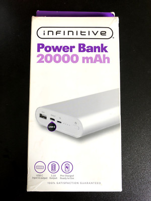 Infinitive Power Bank 20000 mAh USB USB-C Portable Charge Battery Pack ...