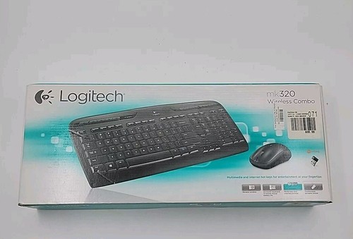 Logitech MK320 Keyboard and Mouse Full size Wireless Membrane Black ...