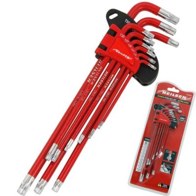 Neilsen 9pc Long Arm Offset Star Torx Allen Key Wrench Set T10 - T50 ...