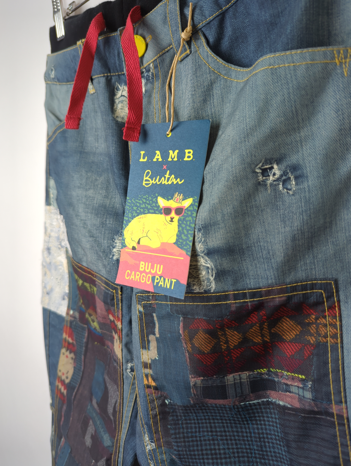 NWT L.A.M.B. x BURTON Womens Sz XS Snowboard Buju Cargo Pants Denim Print | eBay