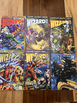 Wizard The Comics Magazine 1993 Lot Of 6 Magazines No. 17, 20, 21, 22 ...