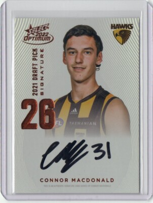 2022 AFL SELECT OPTIMUM COPPER DPS CONNOR MACDONALD HAWTHORN HAWKS 005/ ...