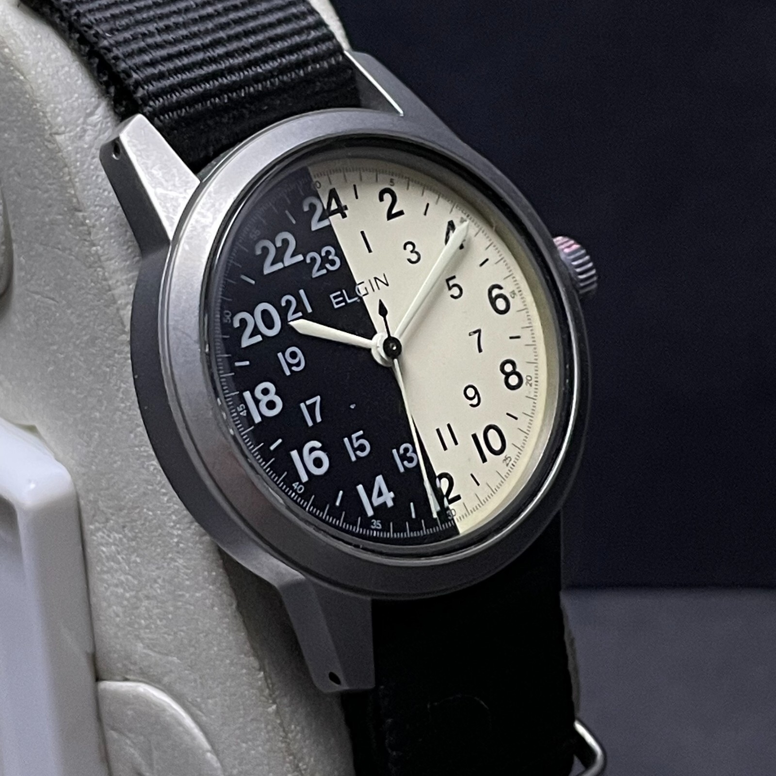 Vintage Elgin Military daynite reissue quartz Men's Watch A-17A | eBay