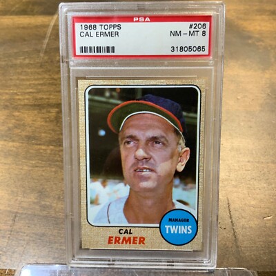 1968 Topps Cal Ermer #206 *Twins Manager* PSA 8 NM-MT | eBay