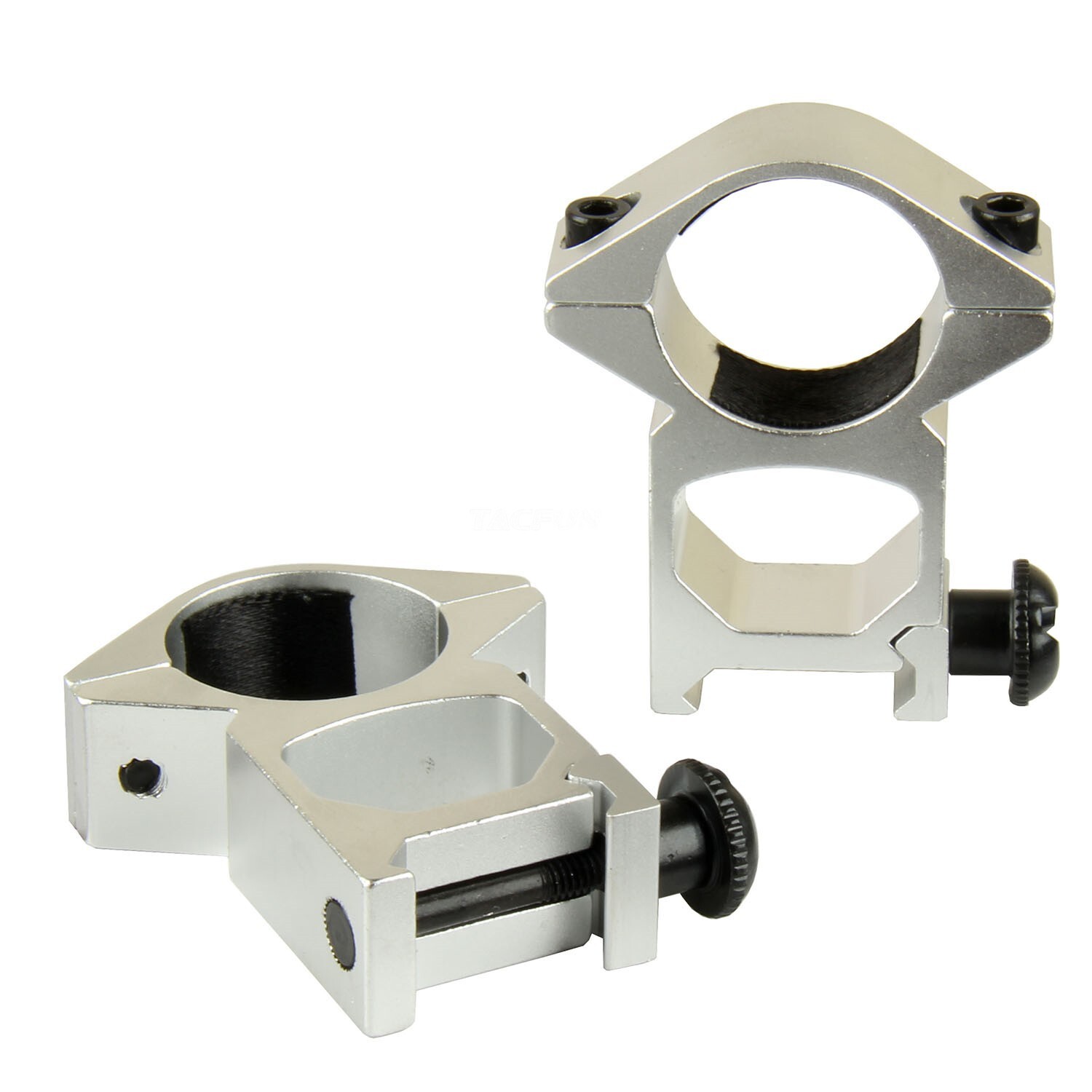 TACFUN SILVER Mosin Nagant 3-9x42 Long Eye Relief Scope /w Ring Mount ...