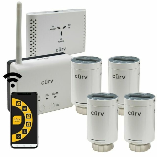 Cürv CURV-TRV02 Smart Advanced TRV Kit with Boiler Control for sale ...