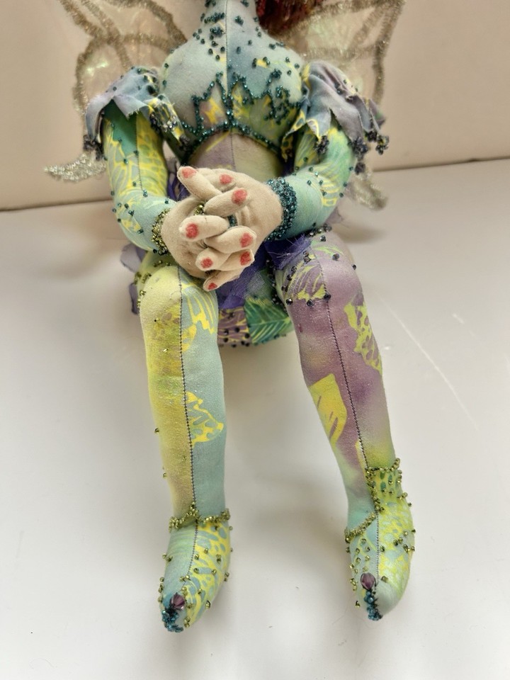OOAK Artist Handcrafted Fairy Princess Art Cloth Doll Embellished With ...