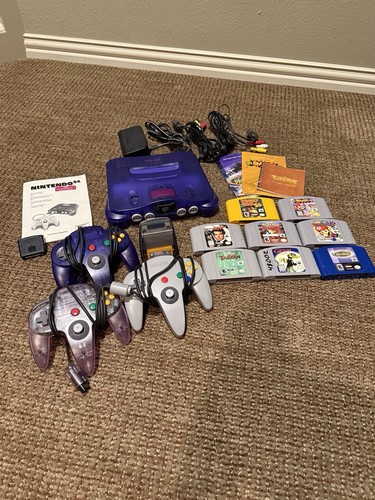Nintendo 64 N64 Limited Clear Light Purple Custom Console + AV/AC ...
