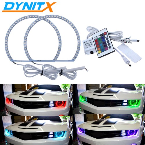 Multi-Color RGB LED Angel Eye Halo Ring For Chevy Camaro 2010-2015 ...