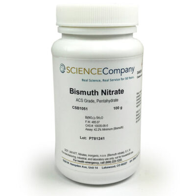 Bismuth Nitrate, ACS Reagent, 100g, White Patina | eBay