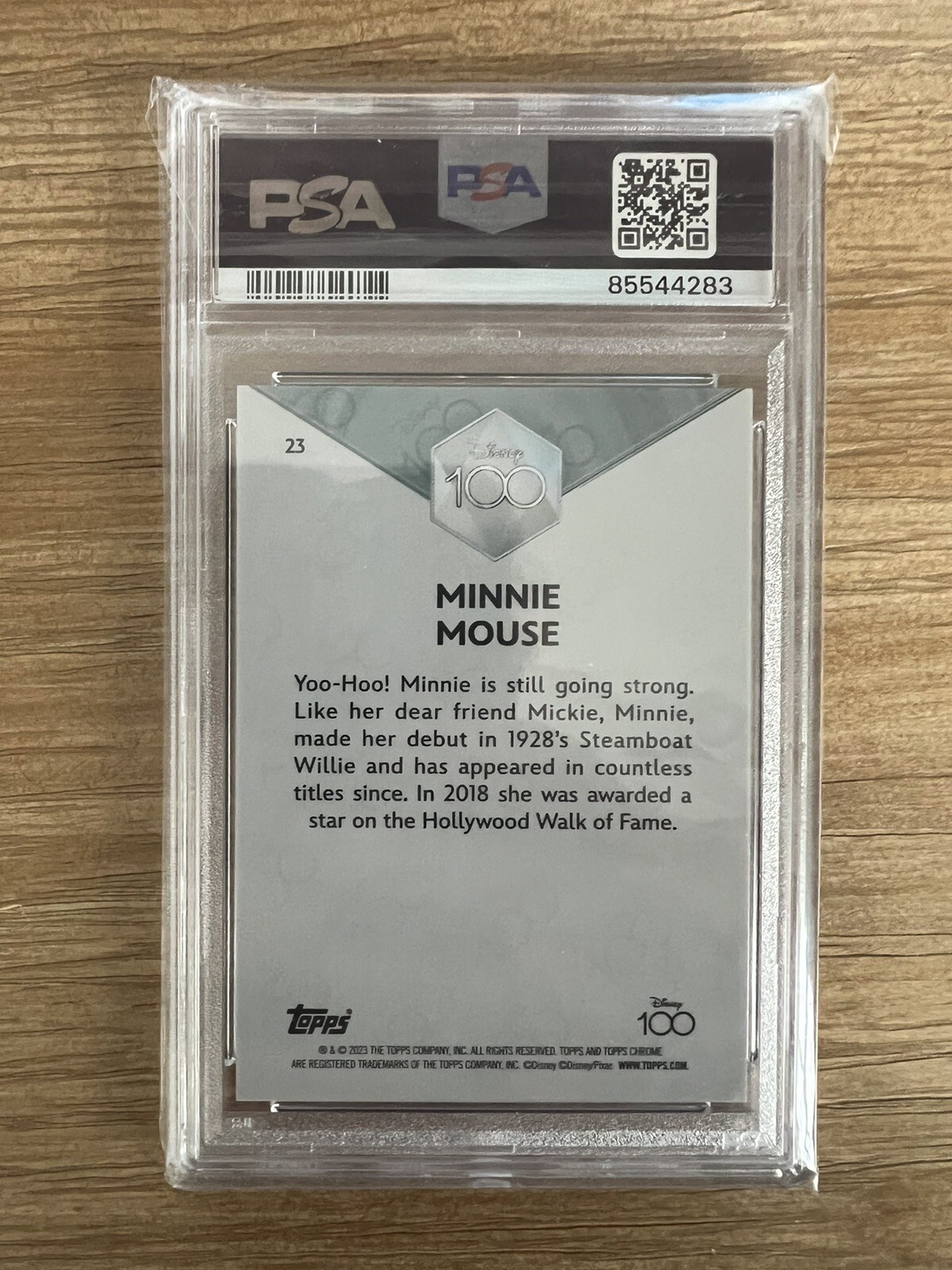 2023 Topps chrome Disney 100 - Minnie Mouse 100 Year Diamond /100 PSA ...