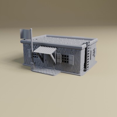 Middle East WWII Admin Building 28mm, 20mm, HO 15mm miniature wargaming ...