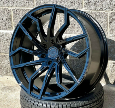 26" 4 New EVOK ev02 26x10 Gloss Black wheels rims 6x5.5 6x139.7 +25 ...