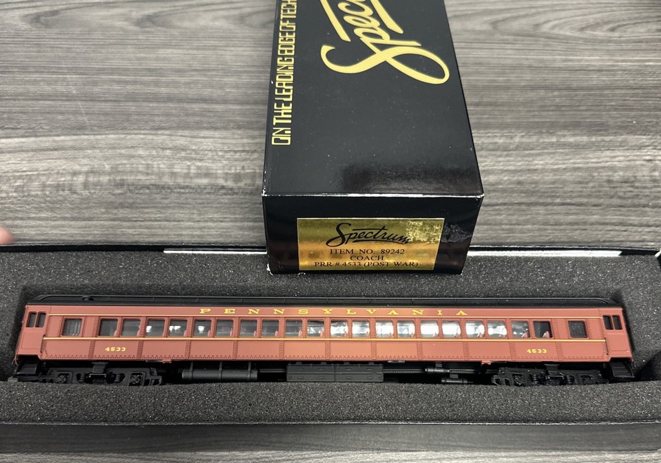 Bachmann Spectrum HO Scale #89242 Coach PRR #4533 Post War Preowned | eBay