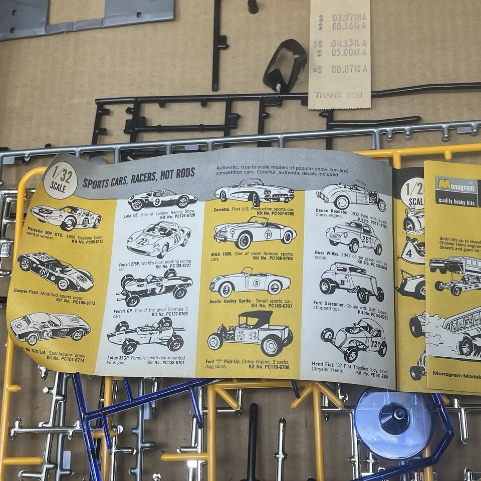 1970 Mean Maverick Funny Car Model Box Stickers Chute Pieces Parts ...