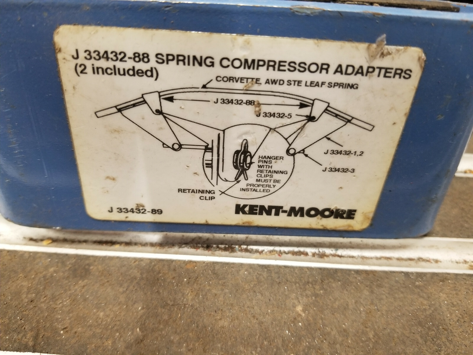 KENT MOORE TOOL J-33432-88 SPRING LEAF SPRING COMPRESSOR ADAPTER | eBay