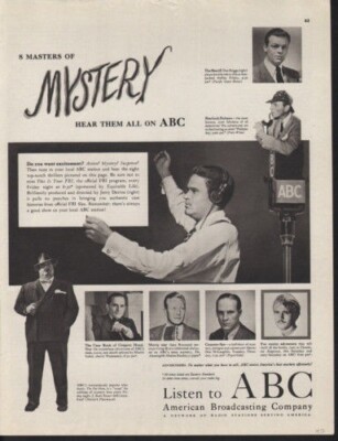 1950 ABC RADIO TELEVISION SHERLOCK HOLME DON BRIGG JERRY DEVINE SMART ...