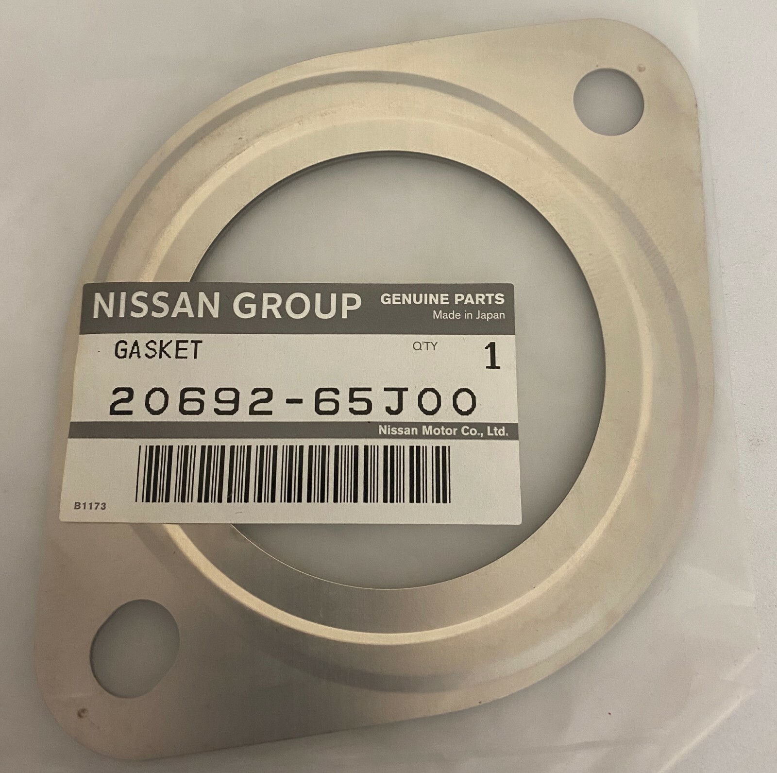 Genuine Nissan Exhaust Gasket 20692-65J00 | 2069265J00 | OE | Silver ...