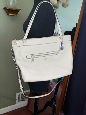 Coach F54687 Leather Tyler Tote Crossbody Large Shoulder Bag Handbag ...