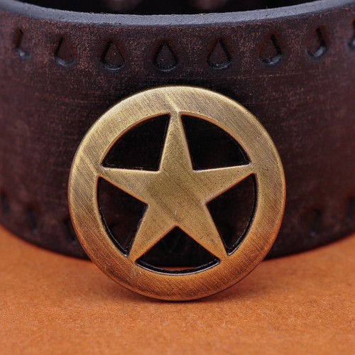 LOT 10PCS 31*31MM WESTERN TEXAS RANGER STAR ANTIQUE BRASS LEATHER ...