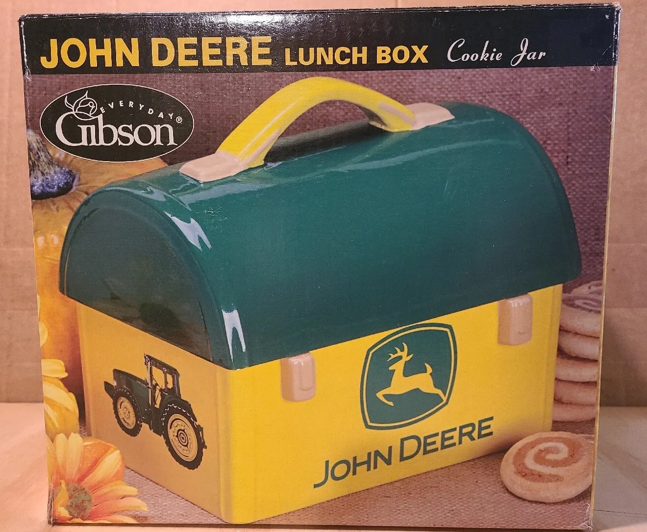 John Deere Licensed Ceramic Lunch Box Cookie Jar by Gibson | eBay