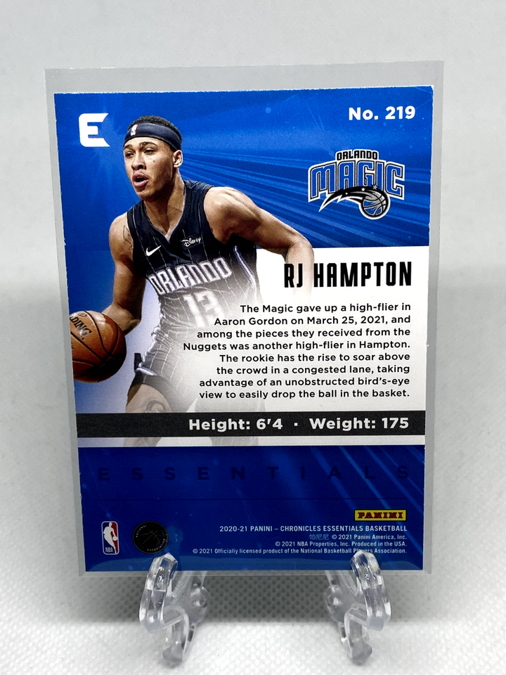2020-21 Panini Chronicles Essentials Basketball RJ Hampton RC #219 Teal ...