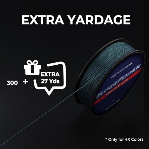 SuperPower Braided Fishing Line - Abrasion 20LB(300 Yds) X4-Low-Vis ...