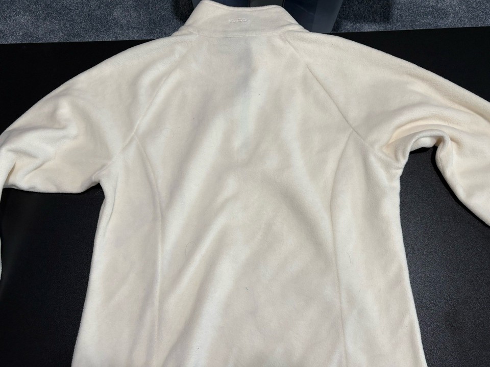 Izod Women’s Fleece Quarter Zip Pullover Ivory Large New | eBay