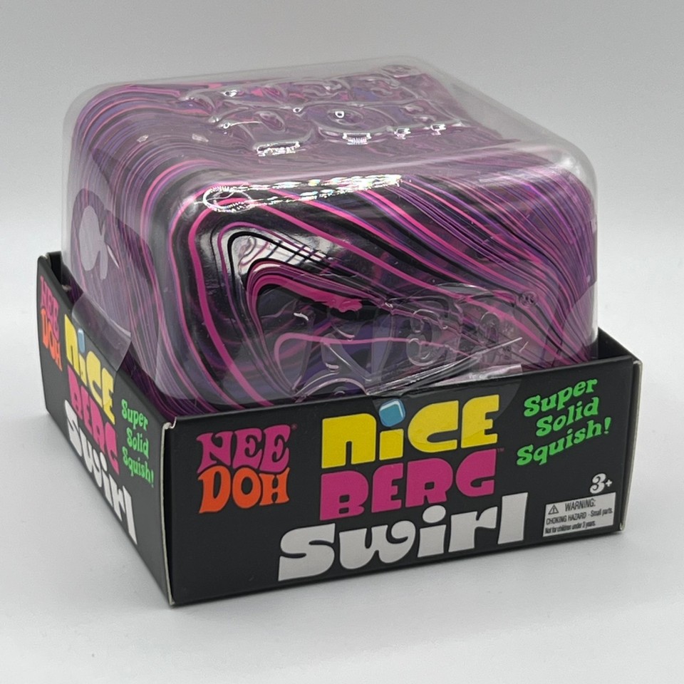 Genuine NeeDoh Nice Berg Swirl XL Giant Nee Doh Squishy Swirl Cube UK ...