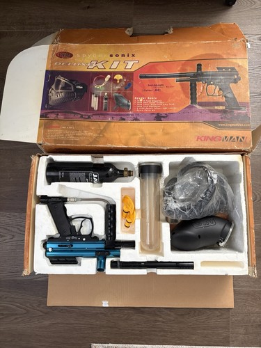 Kingman Spyder Sonix Semi-Auto Paintball Gun - Gloss Blue - Read ...