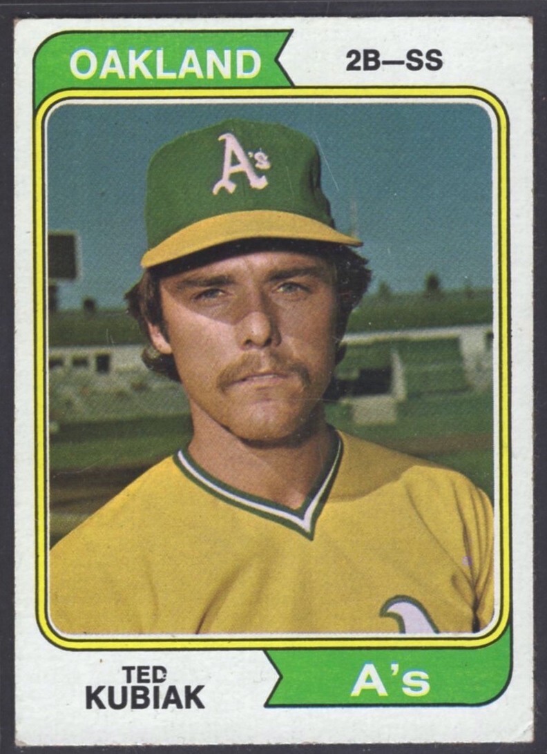 1974 Topps Baseball Card #228 Ted Kubiak Oakland A's EX+ | eBay
