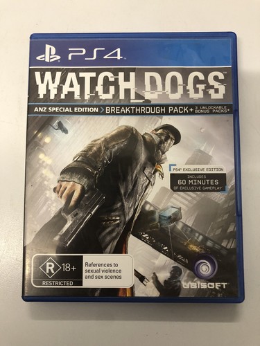 Watch Dogs PS4 Playstation 4 Breakthrough Pack Limited Edition Free ...