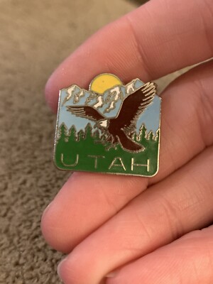 Vintage Utah State Silver Tone Enamel Lapel Pin (GW5) | eBay