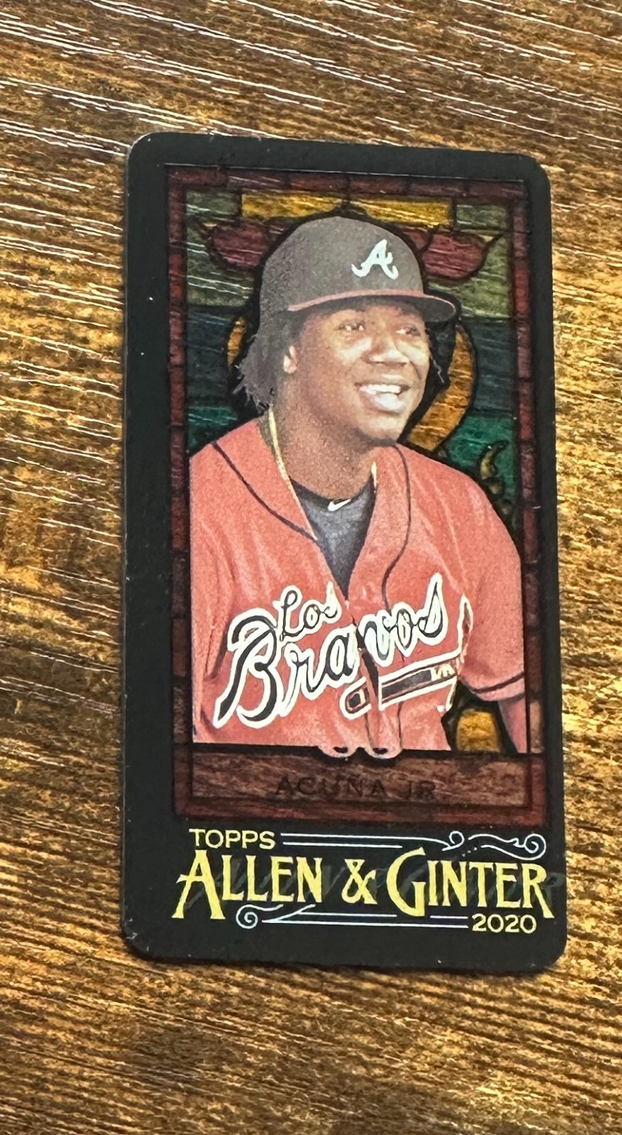 2020 Topps Allen and Ginter Mini Stained Glass #356 Ronald Acuna Jr ...