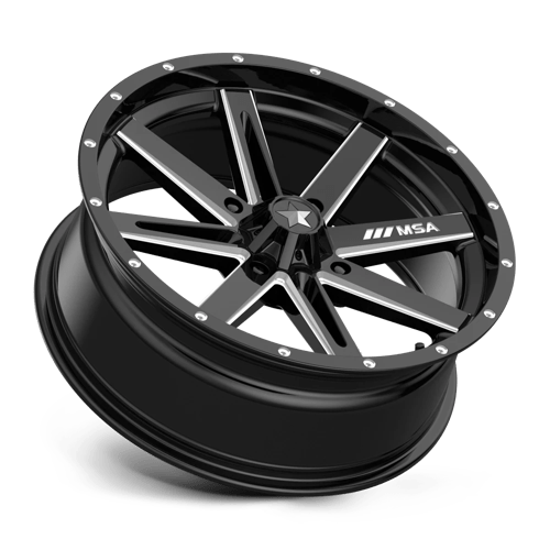MSA Boxer M41 Black Milled UTV / ATV Wheels, 18x7, 4x137, 10 mm/4+3 ...