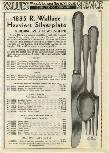 1937 ADVERTISEMENT 3PG 1835 R Wallace Silverware Flatware Ultra Nine 9 ...